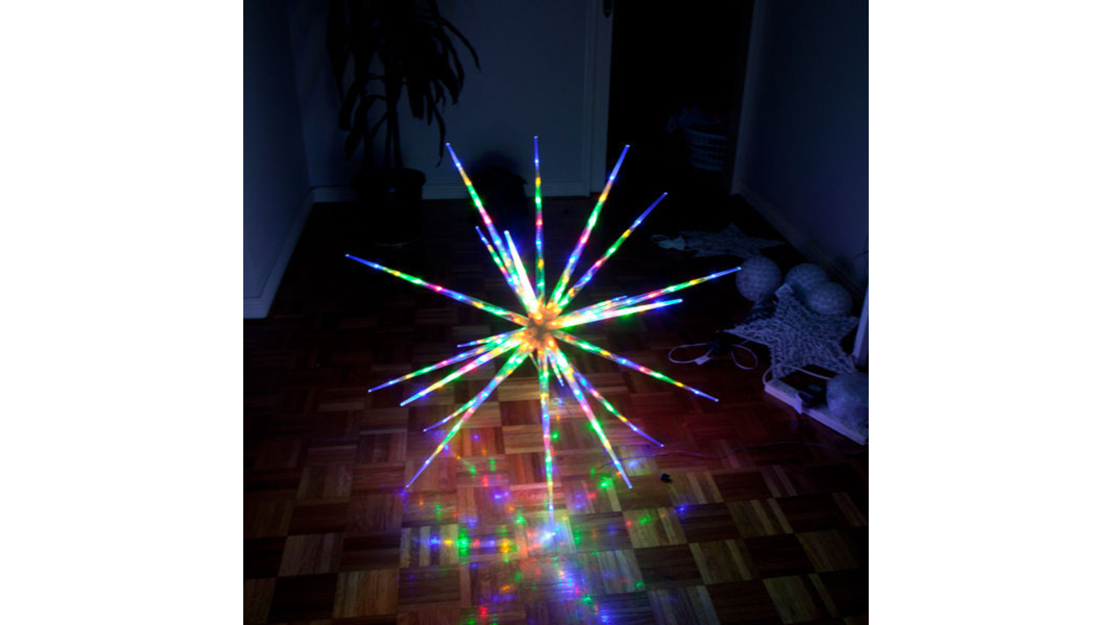 Hisen RGBY 160 LED Blast Ice Star Ball Christmas Light Decoration ...