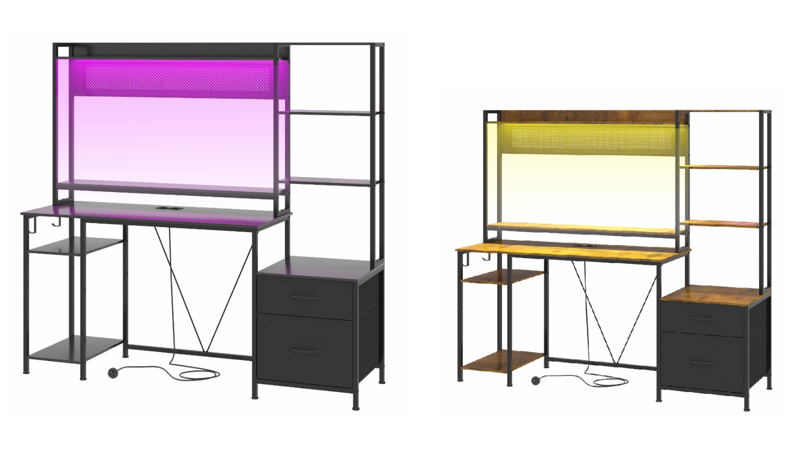 Advwin Gaming Desk with LED Light | Harvey Norman