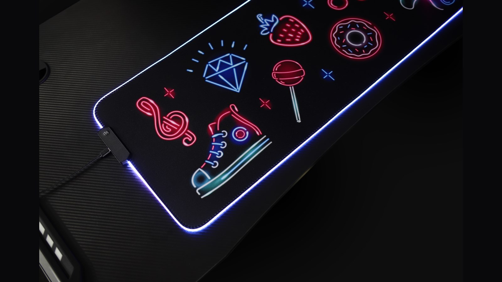 Powerwave RGB XL Gaming Mouse Pad - Neon Party | Harvey Norman