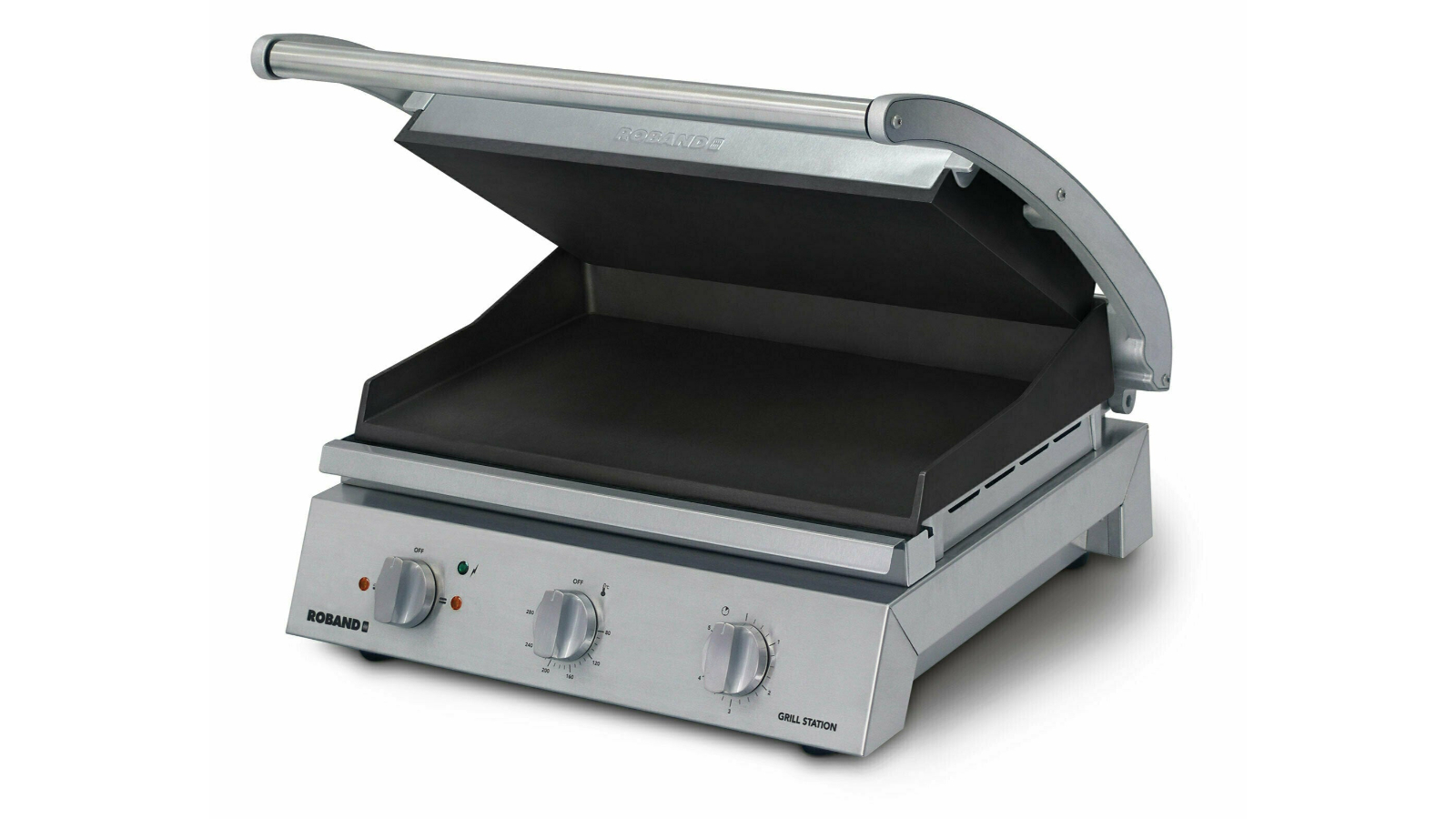 Roband 8-Slice Smooth Non-Stick Plate 13 Amp Grill Station | Harvey Norman