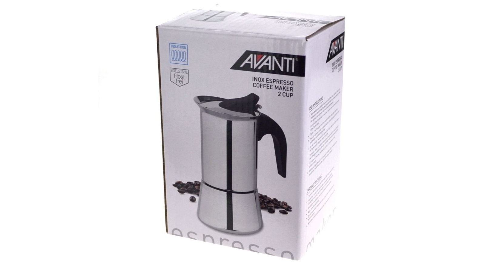 Avanti 2 Cup Inox Espresso Coffee Maker | Harvey Norman
