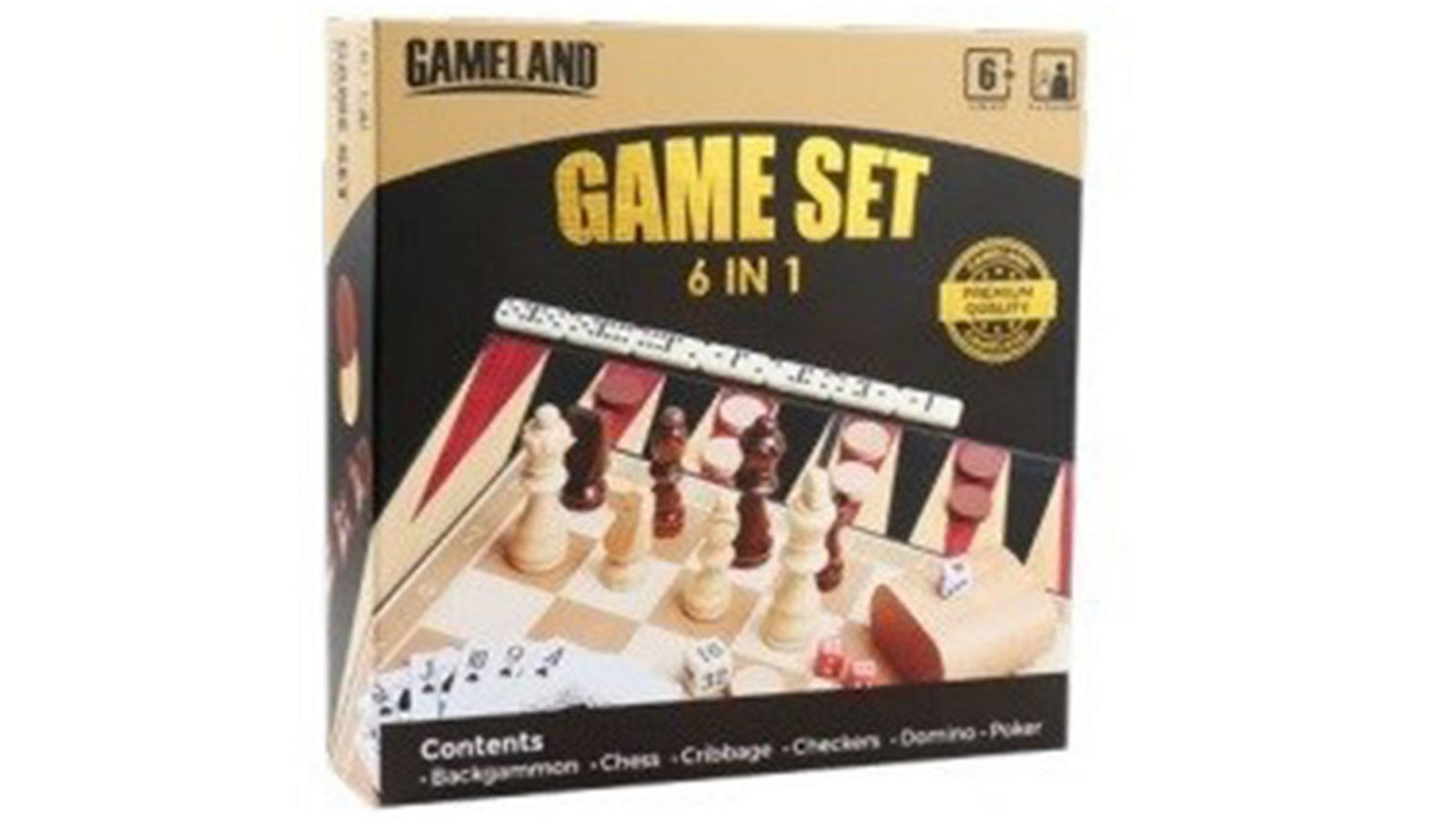 Gameland Traditional 6in1 Board Game Set | Harvey Norman