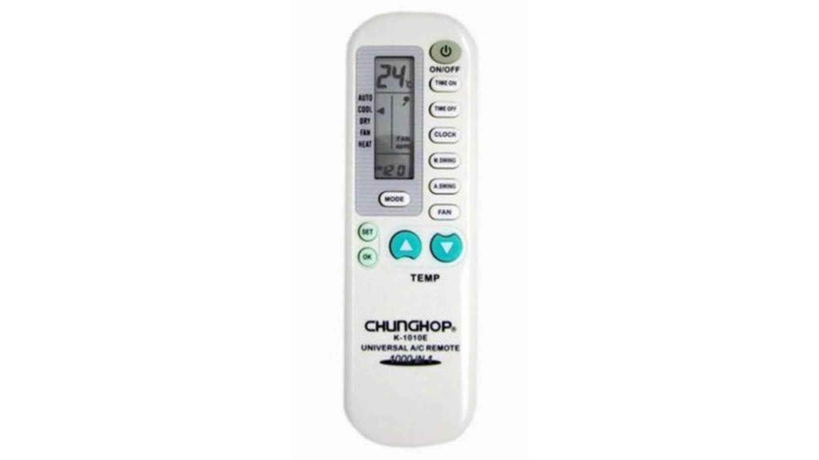 Chunghop Universal 1000-in-1 Multibrand Air Conditioner Remote Control ...
