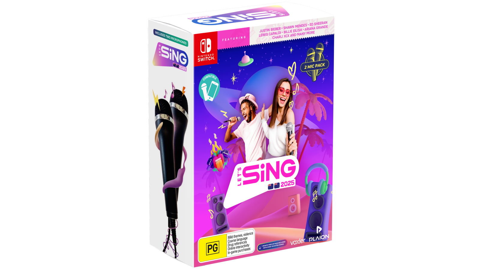Let's Sing 2025 2 Microphone Bundle - Nintendo Switch | Harvey Norman