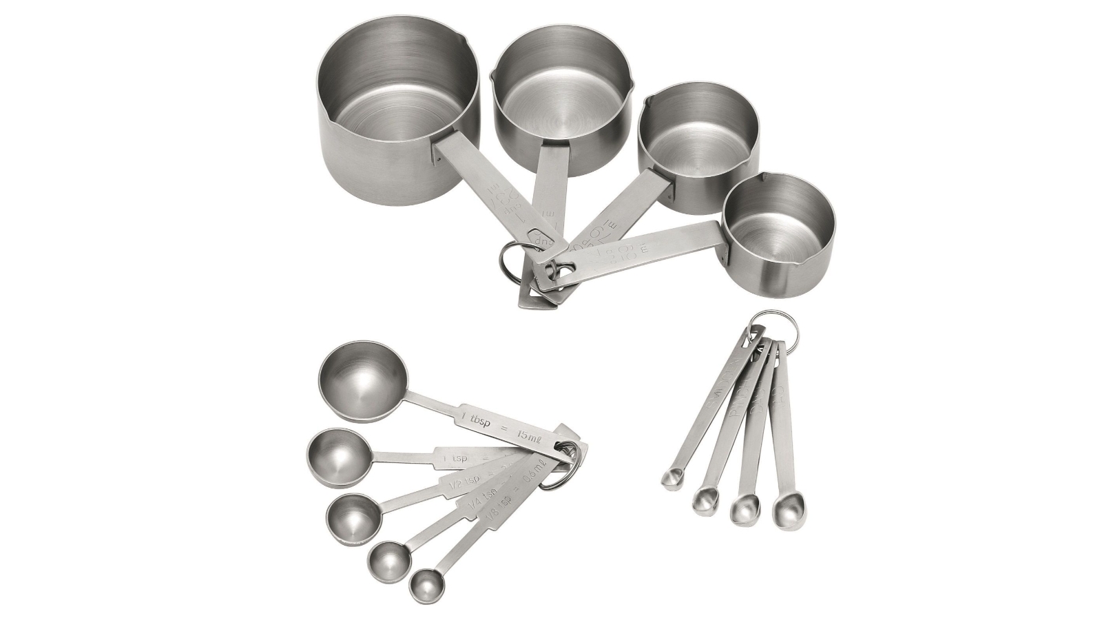 Avanti Bakers Dozen Stainless Steel Measuring Cup and Spoon - Set ...
