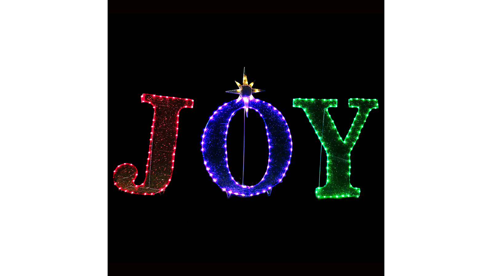 Stockholm Tinsel Mesh Large Joy Sign LED Christmas Light | Harvey Norman