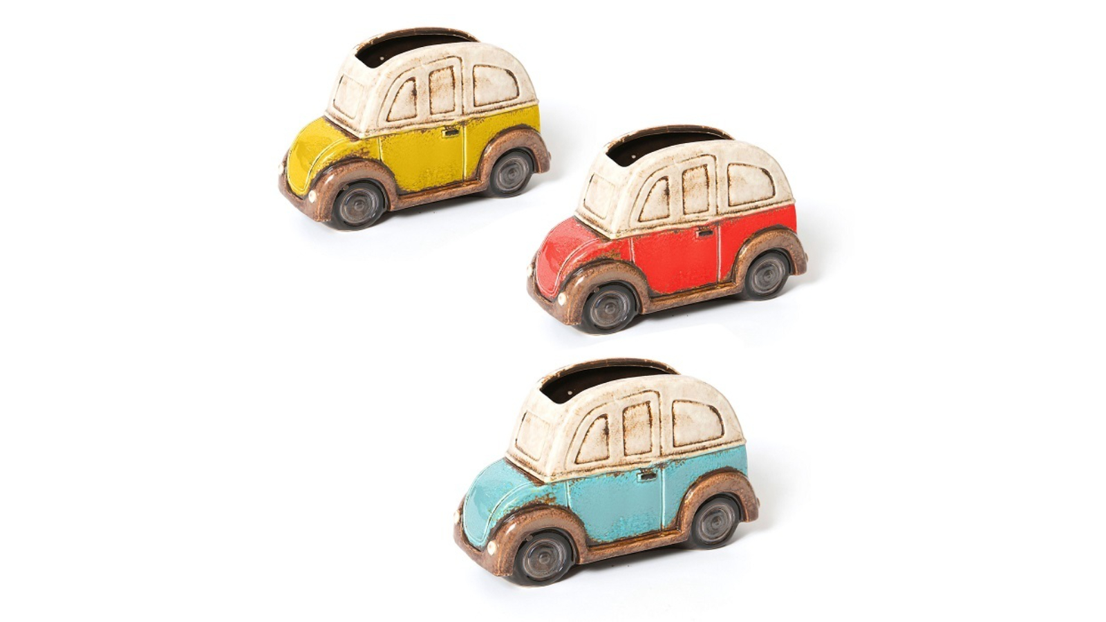 Assorted Ceramic 22cm Volkswagen Pot Planter Garden Decor | Harvey Norman