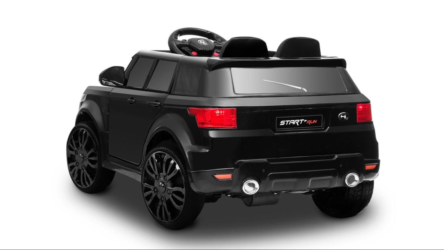 Dual Door Kids Remote Black Ride-on Car with Safety Belt | Harvey Norman