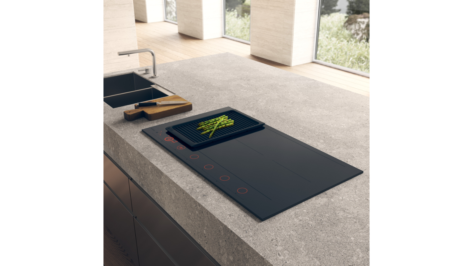 ASKO 90cm 6 Zone Induction Cooktop - Matte Black | Harvey Norman