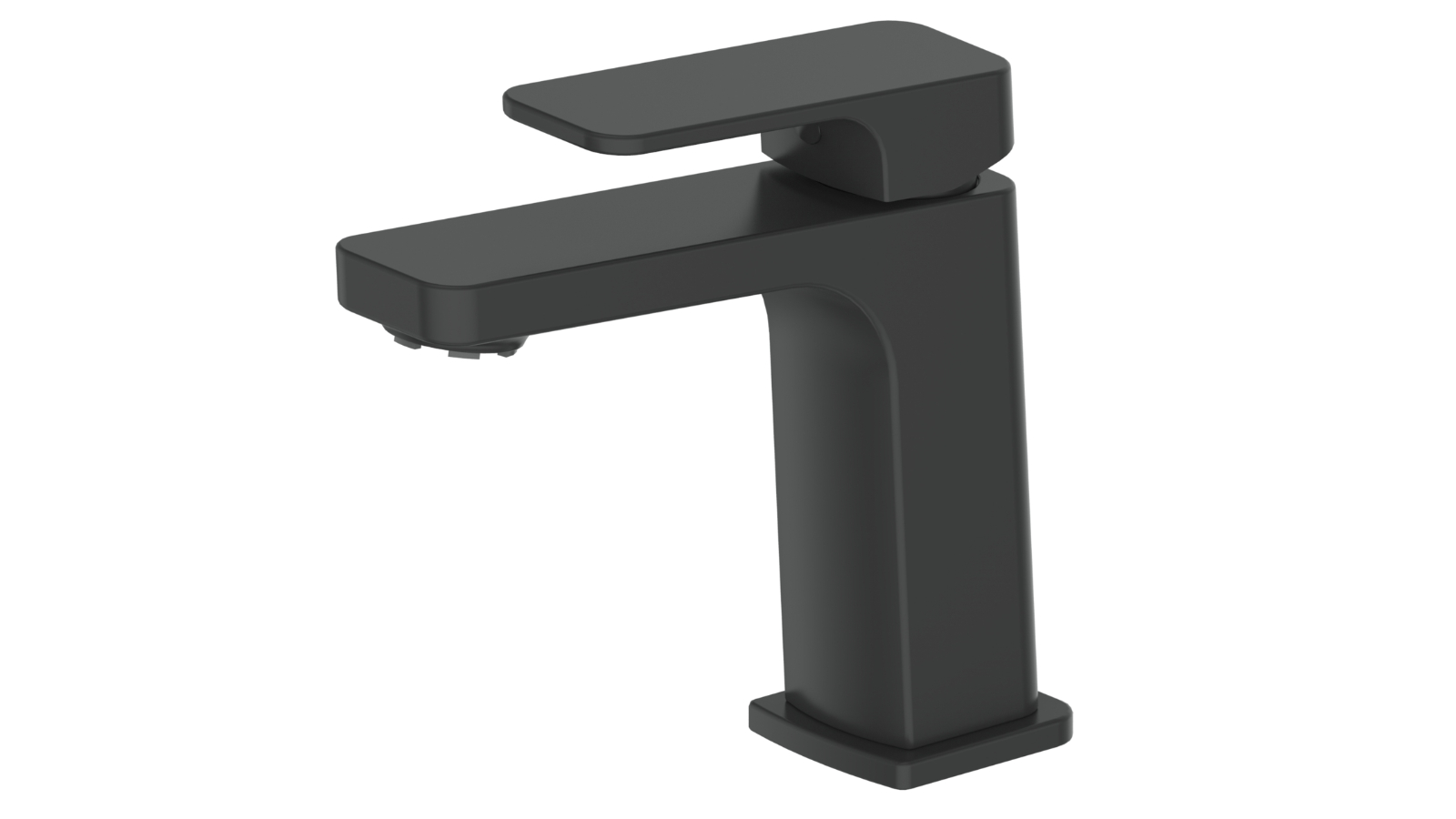 Greens Swept Lead Free Basin Mixer - Matte Black | Harvey Norman