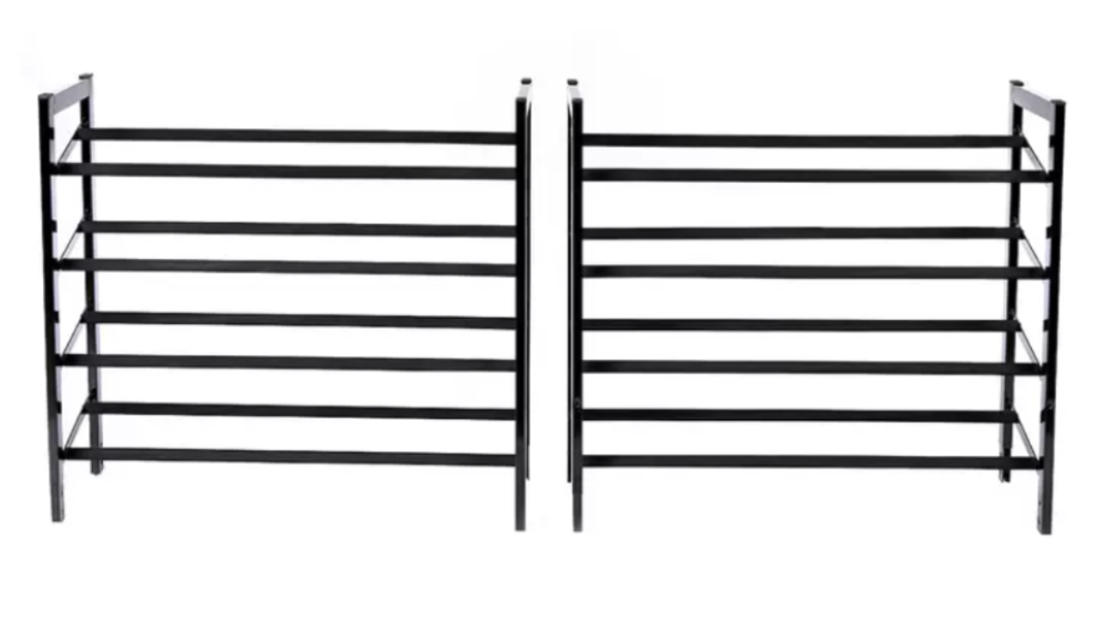 Neatfreak 4-Tier Stackable Metal Shoe Rack Rack with Foam - Set of 2 ...