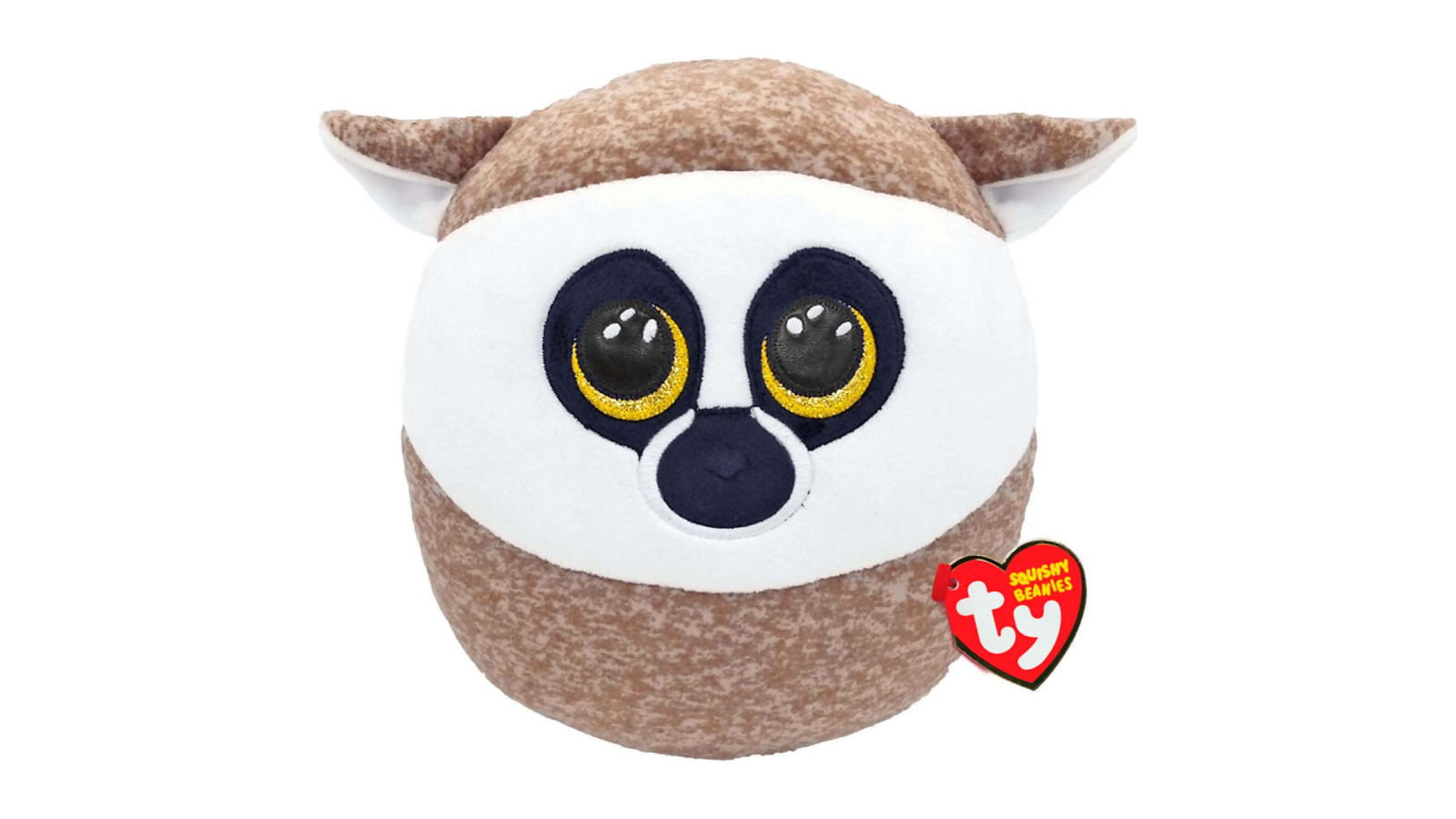 Ty Squish-a-boos Linus Brown and White Lemur Squishy Beanie - 35cm ...