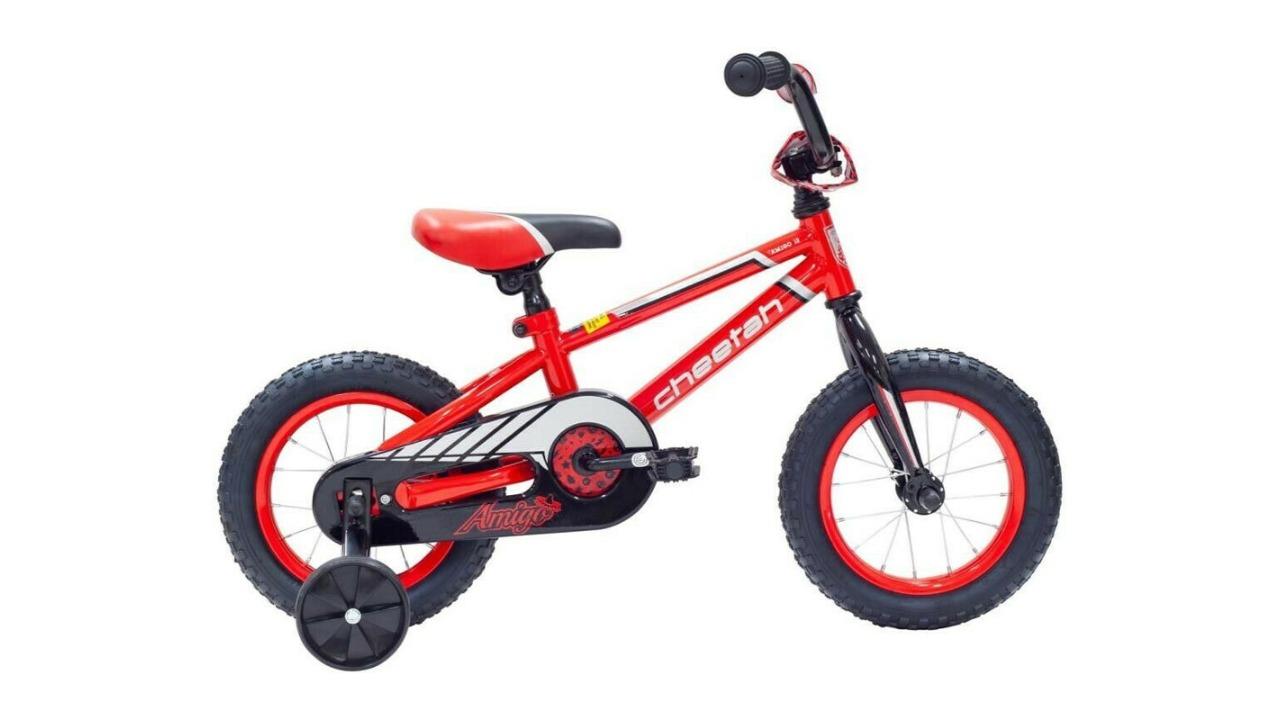 Cheetah 12inch Kids Amigo Boys Jr Pedal Bike with Training Wheel - Red | Harvey Norman