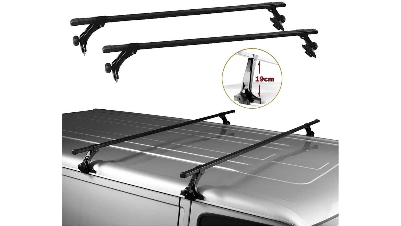 BH 120cm Universal Rain Gutter Car Roof Rack - Medium | Harvey Norman