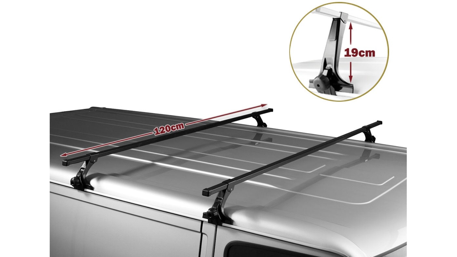 BH 120cm Universal Rain Gutter Car Roof Rack - Medium | Harvey Norman