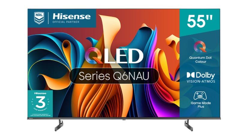 Hisense 55-inch Q6NAU 4K QLED Smart TV | Harvey Norman