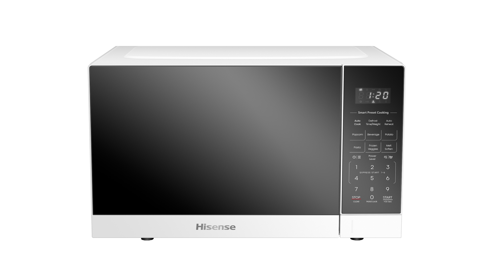 Hisense 25L Smart Cooking Solo Microwave Oven - White | Harvey Norman