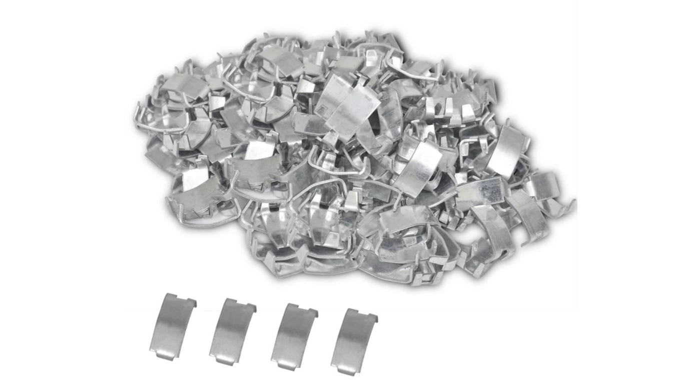 vidaXL 500 Dovetail Clips for NATO Galvanised Steel Razor Wire | Harvey ...