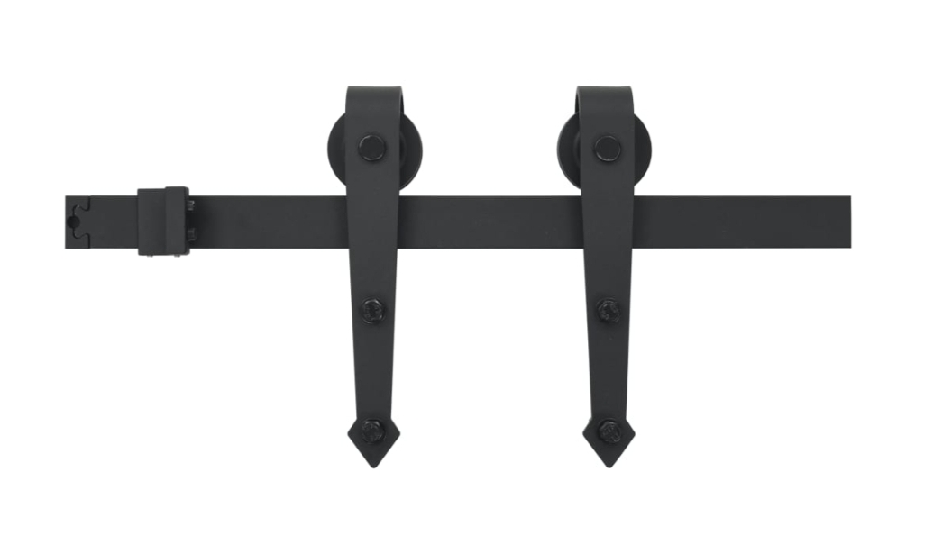 vidaXL Sliding Door Hardware Kit 183cm Stainless Steel - Black | Harvey ...