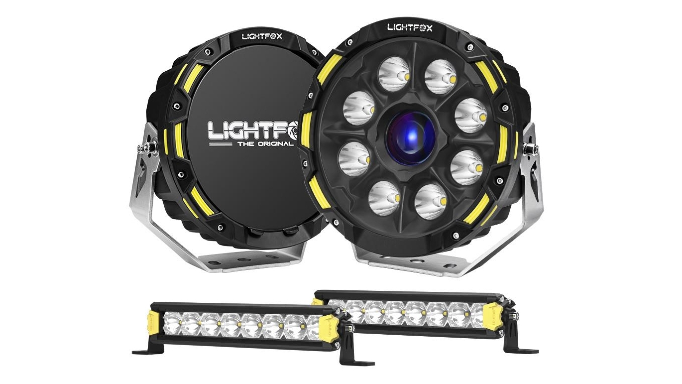 Lightfox OSRAM Laser Round Driving Lights - 9 Inch | Harvey Norman