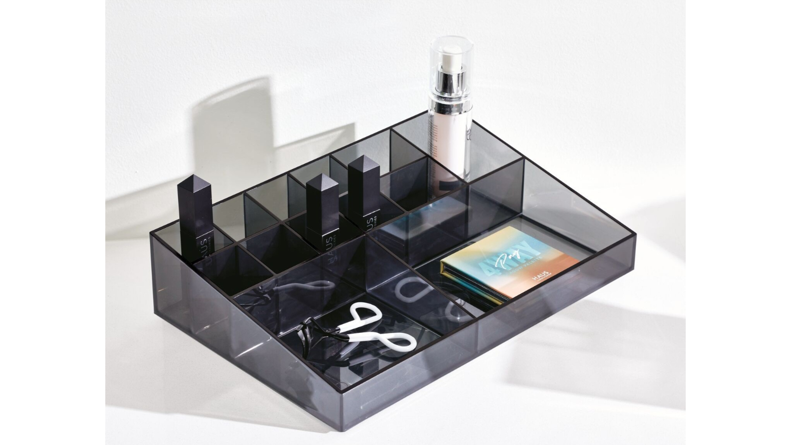 iDesign Sarah Tanno Cosmetic Station - Smoke | Harvey Norman