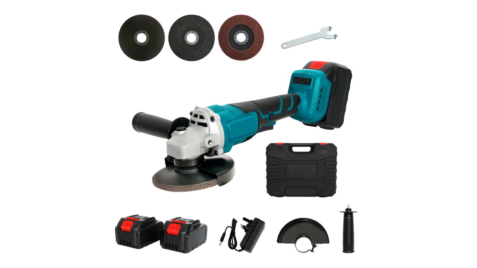 Traderight 21V Cordless Angle Grinder Kit | Harvey Norman