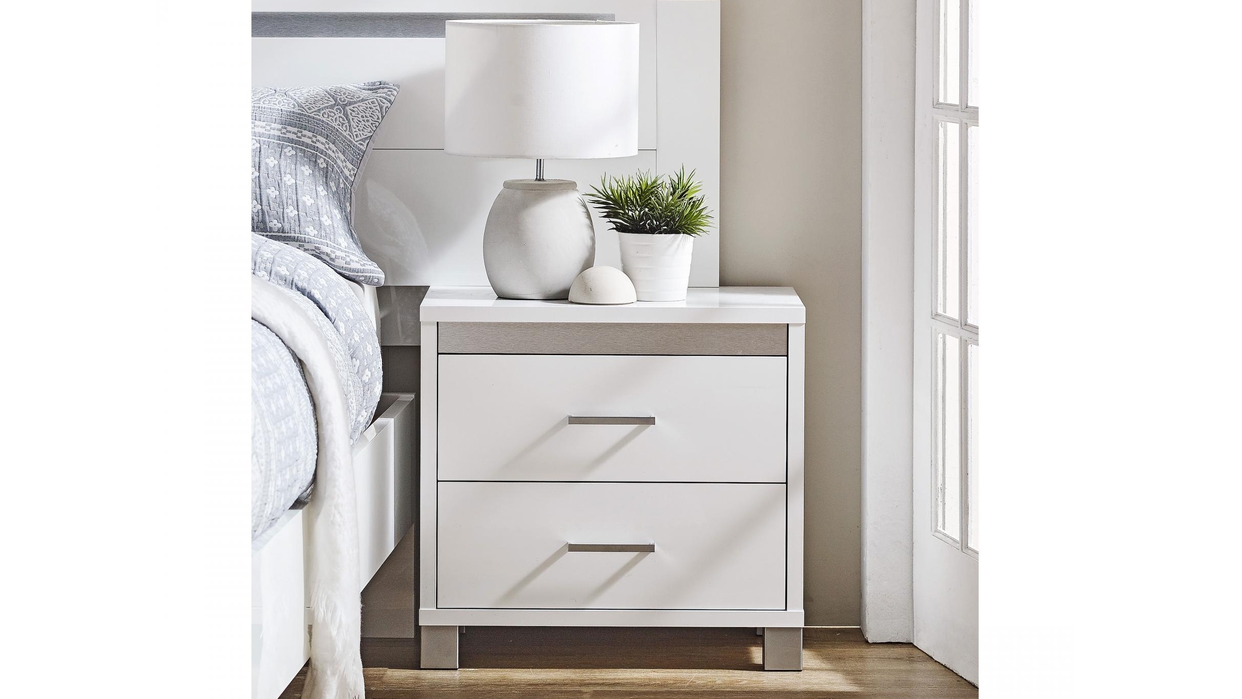 Aspen 2-Drawer Bedside Table | Harvey Norman