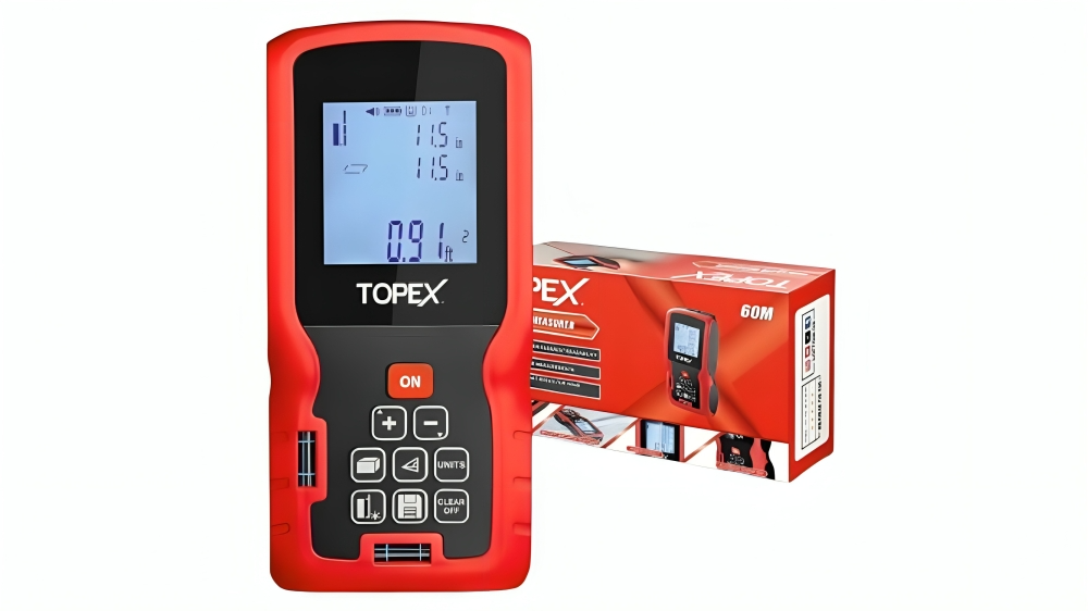 TOPEX Battery Included Laser Distance Meter Measurement Tool | Harvey ...
