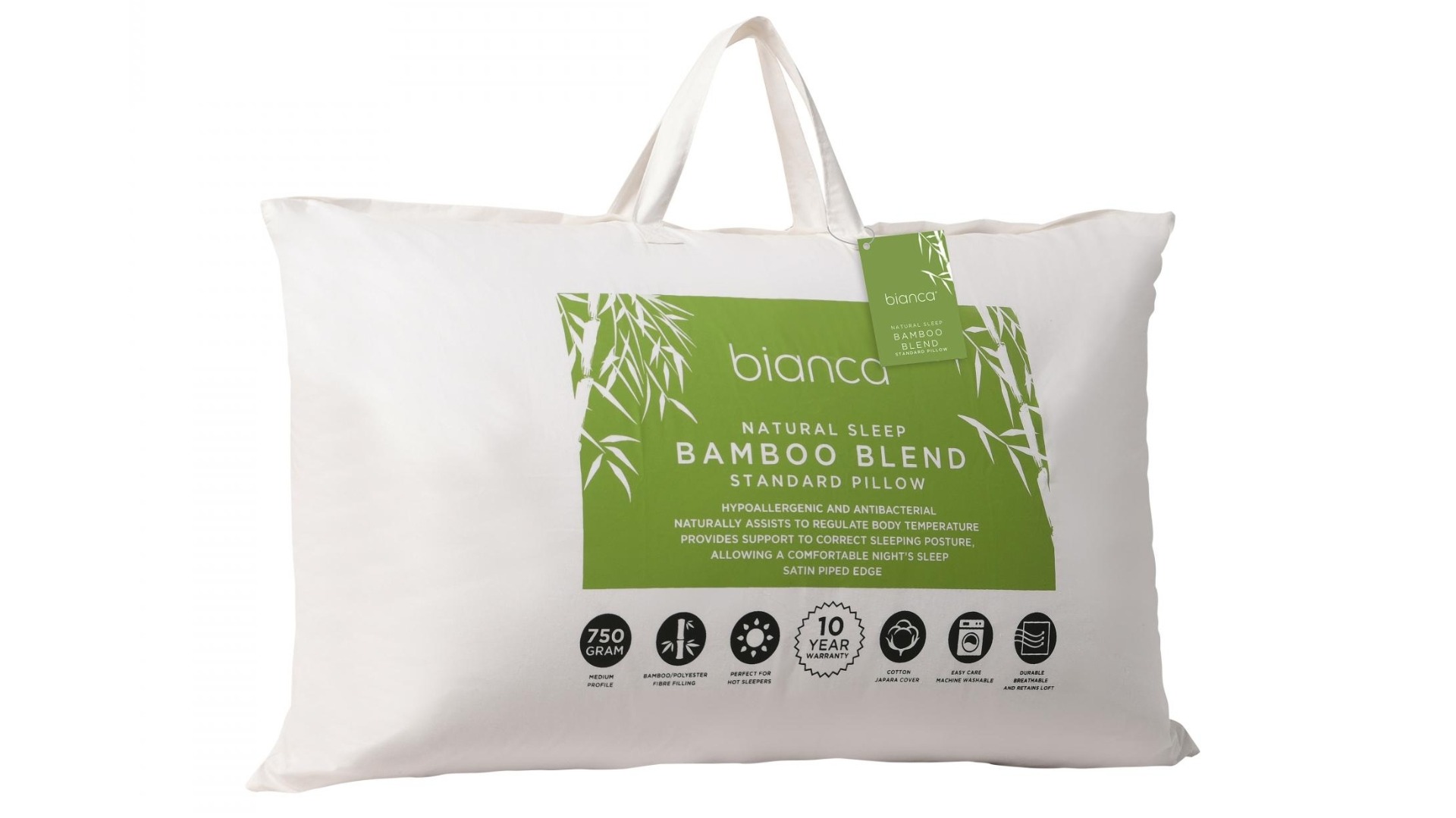 Natural Sleep Bamboo Blend Standard Pillow | Harvey Norman