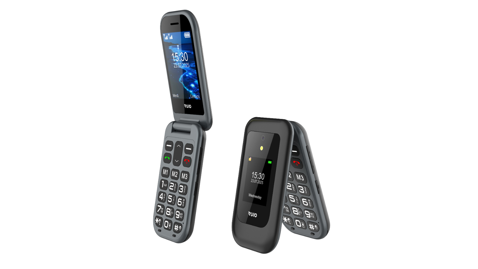 RUIO S1 4G Flip Phone - Black | Harvey Norman