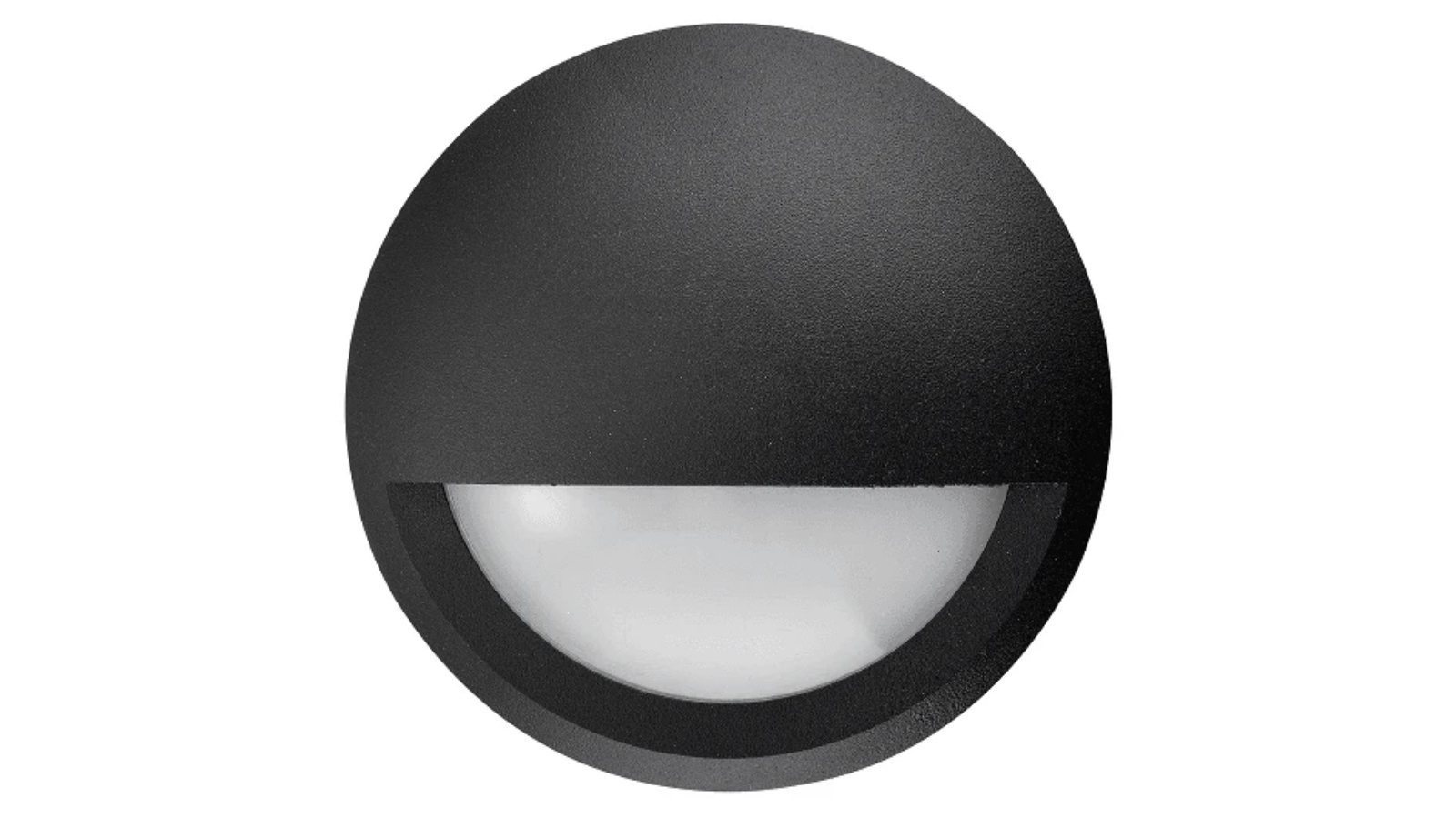 IP65 Surface Mounted Round 12V 3000K LED Eyelid Step Light - Black ...