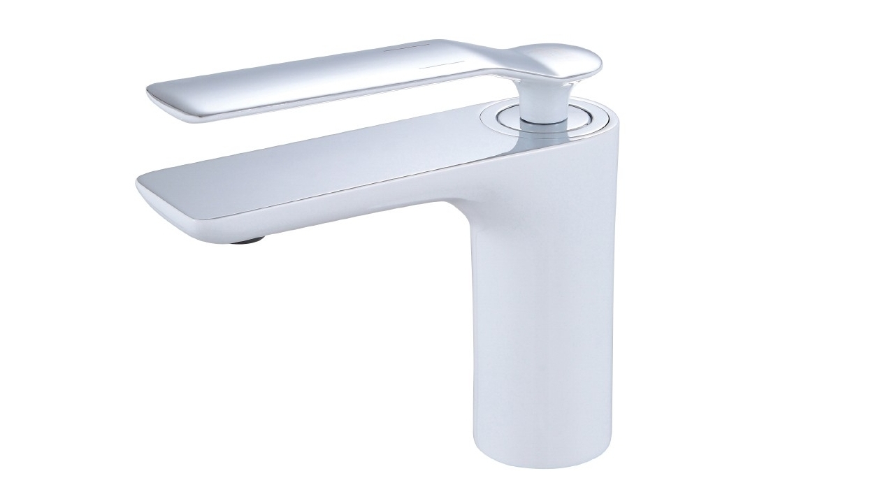 Synergii Basin Mixer - White | Harvey Norman
