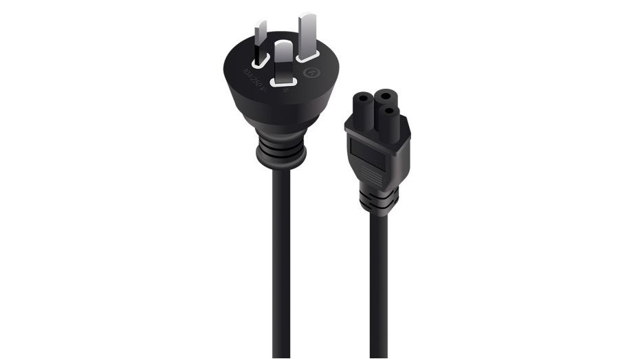 Alogic 2m Aus 3 Pin Mains Plug to IEC C5 - Male to Female Cable ...