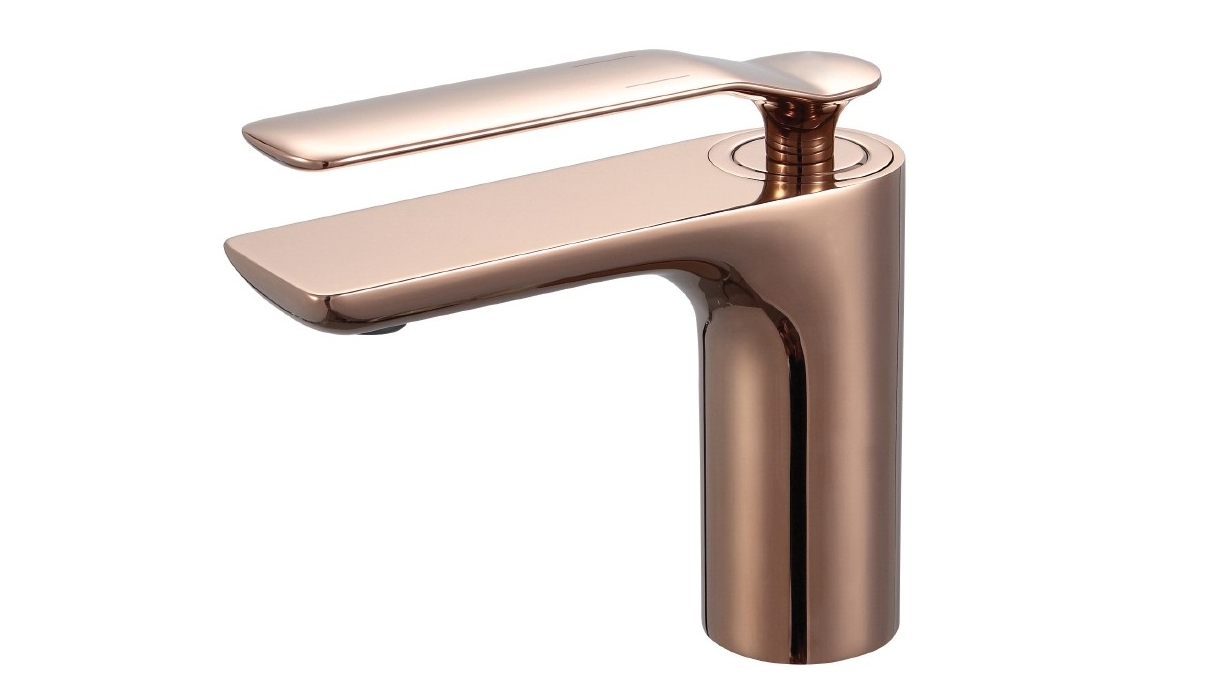 Synergii Basin Mixer - Rose Gold PVD | Harvey Norman