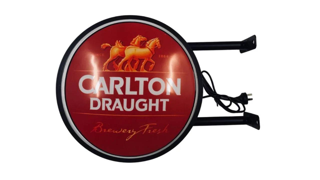 A Man and His Cave Carlton Draught Beer Bar LED Lighting Wall Sign ...