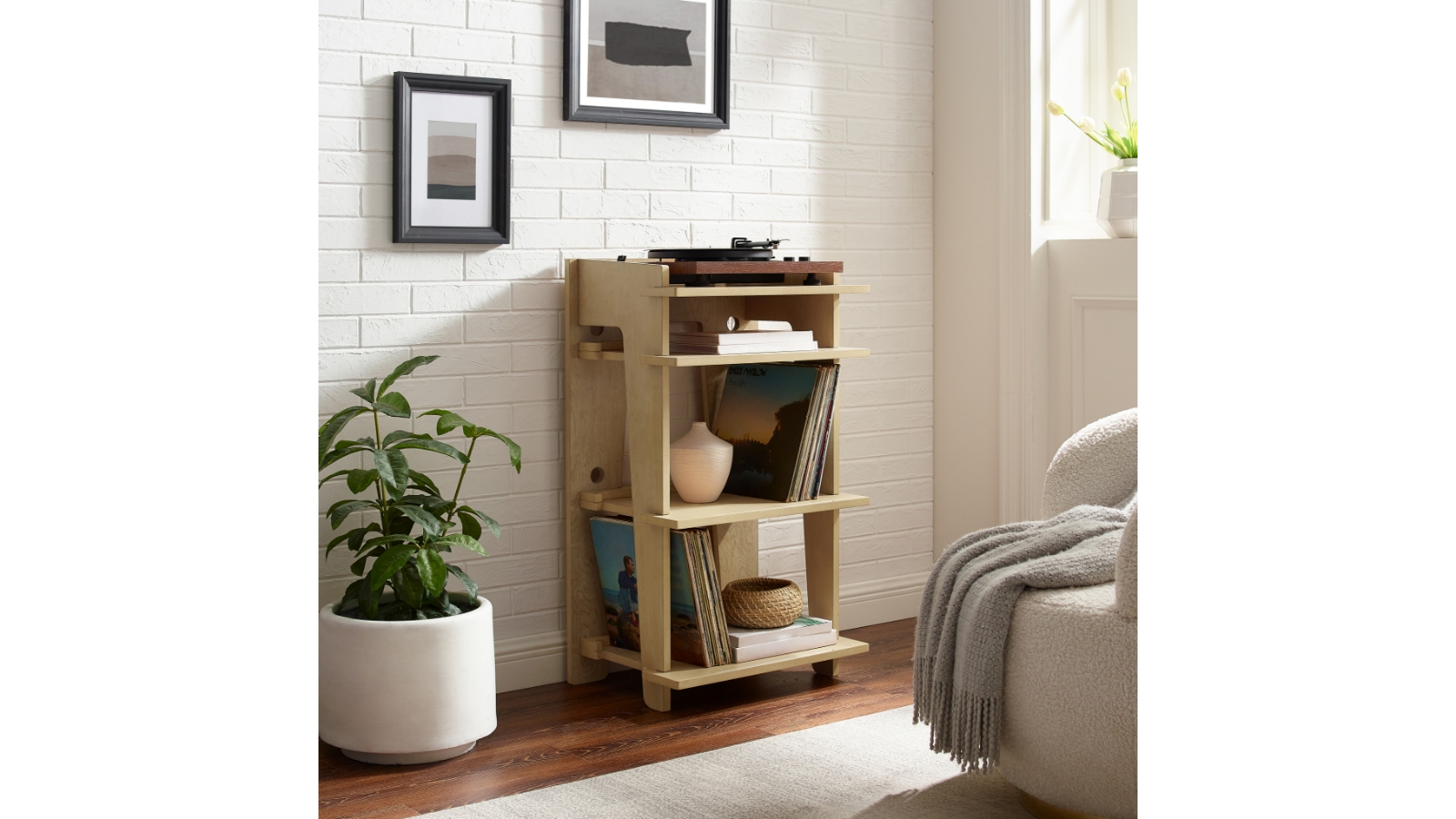 Crosley Soho Turntable Stand - Natural | Harvey Norman