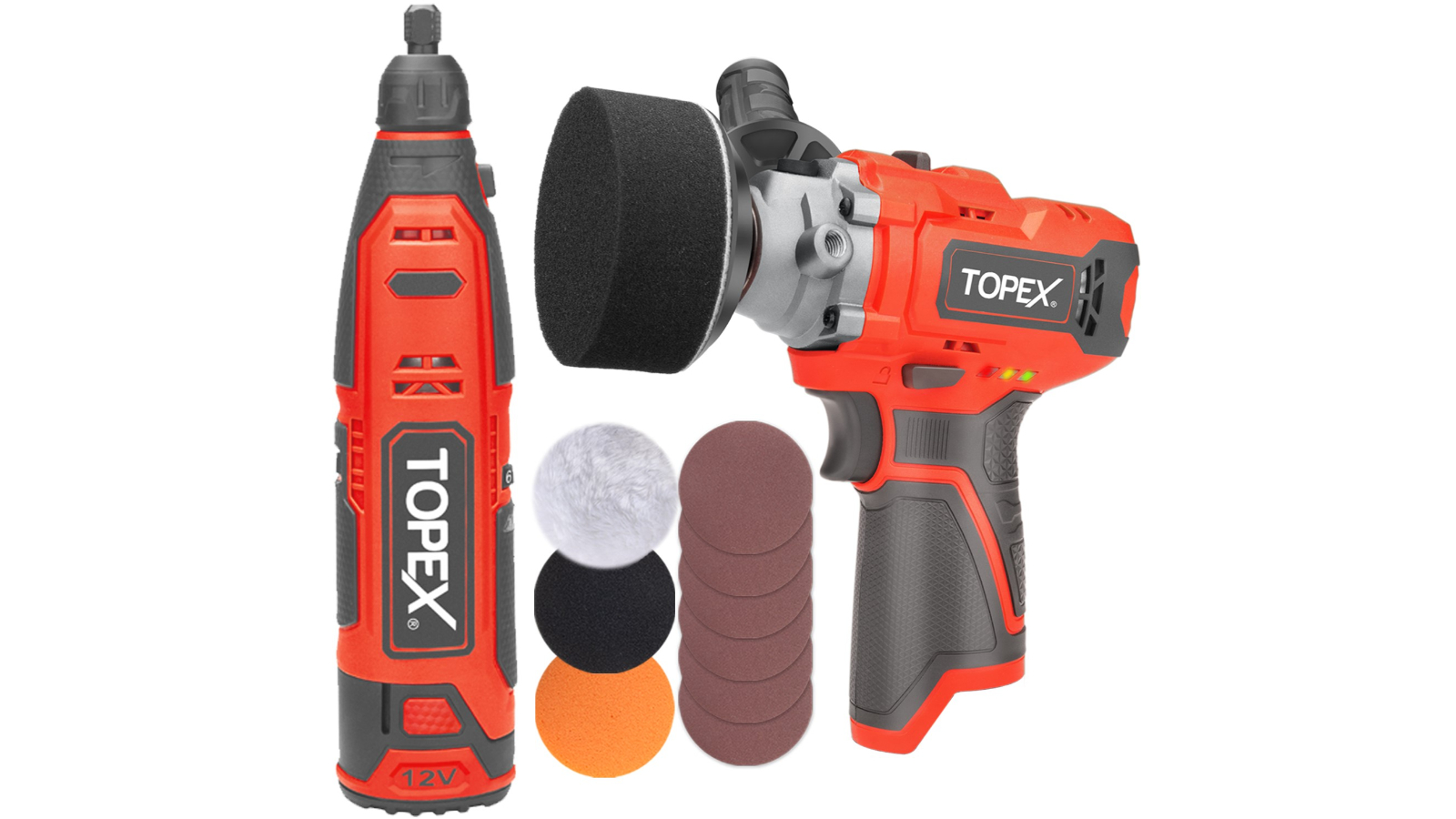 Topex 12V Cordless Power Tool Kit Polisher Rotary Tool | Harvey Norman