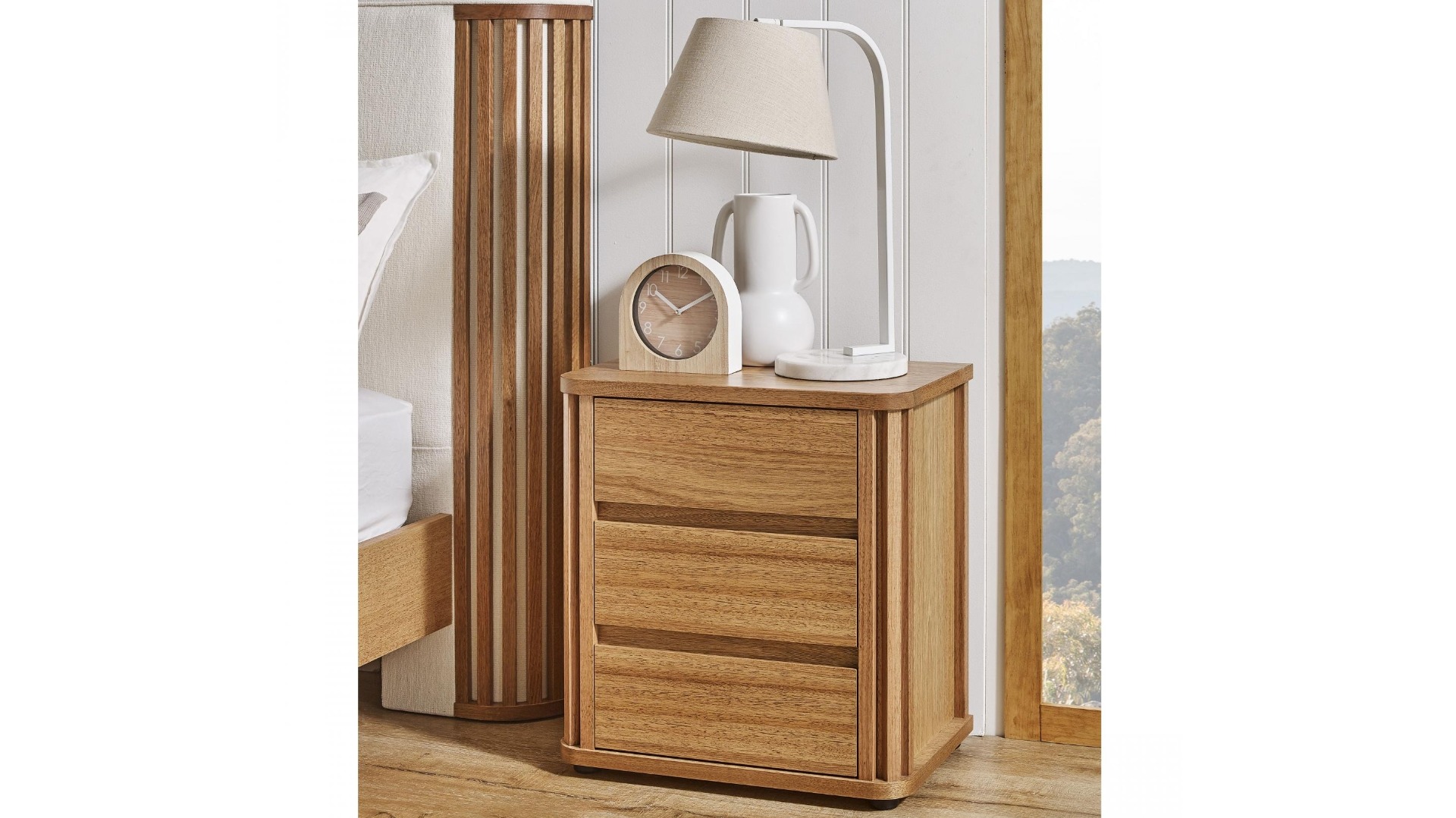 Alice MK2 3-Drawer Bedside Table | Harvey Norman
