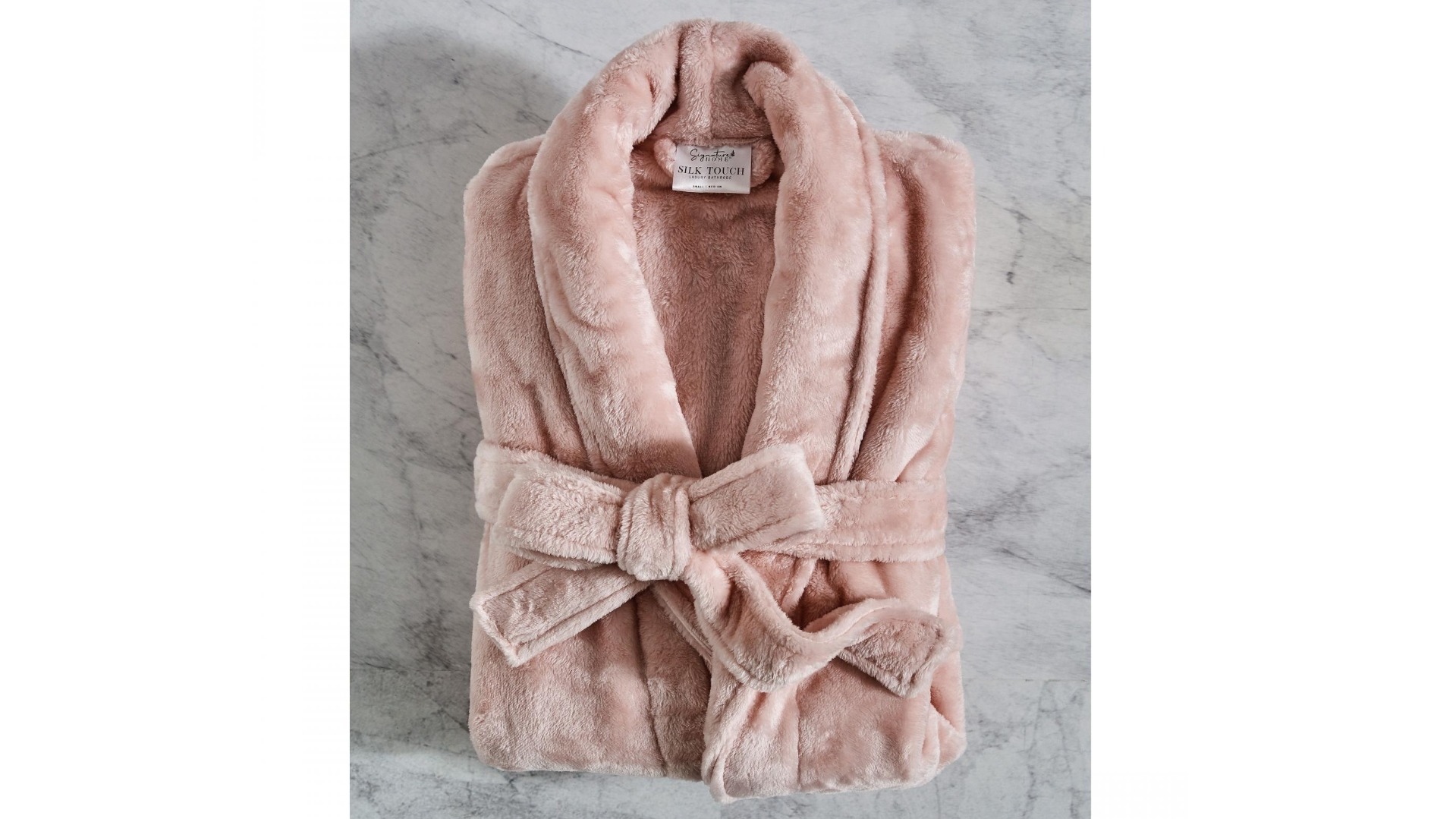 Silk Touch Blush Luxury Bathrobe - Small/Medium | Harvey Norman