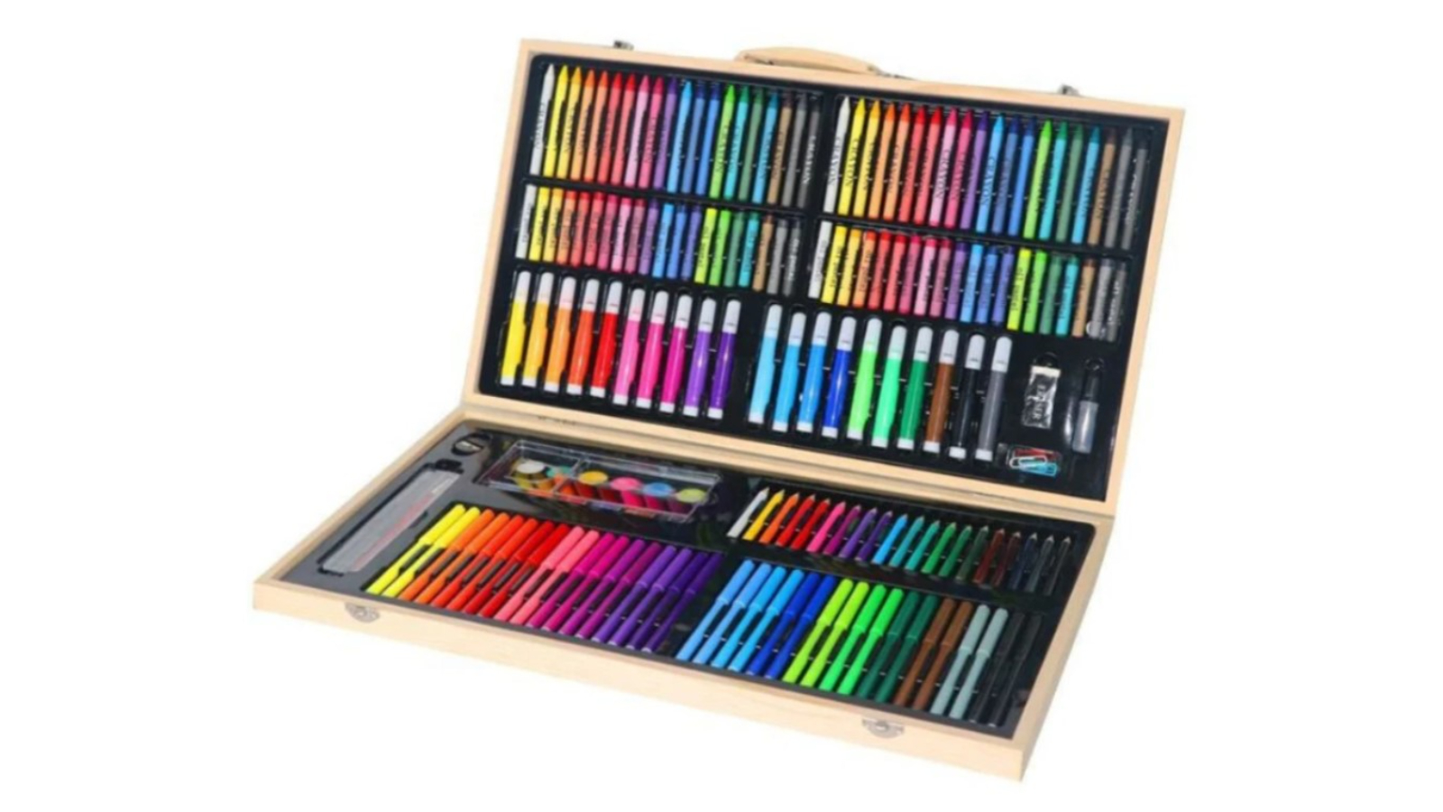 Megajoy Deluxe Pen Colour Kit with Wooden Box - 188 Piece | Harvey Norman