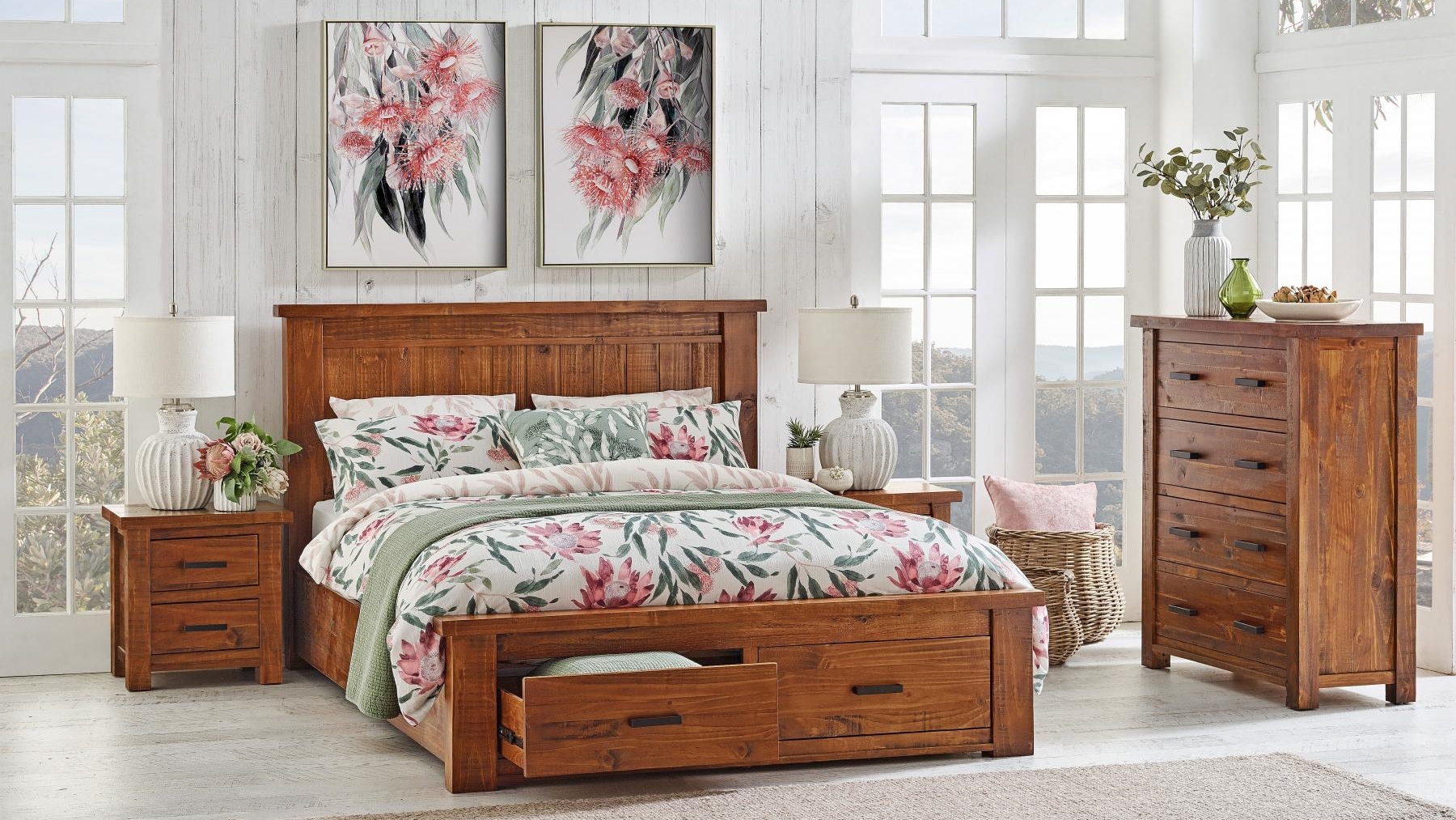 Cobar 2-Drawer Bed | Harvey Norman