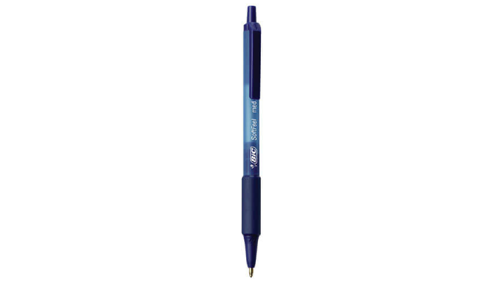 Latestbuy Box of 12 Bic Soft Feel Retractable Pen - Blue | Harvey Norman