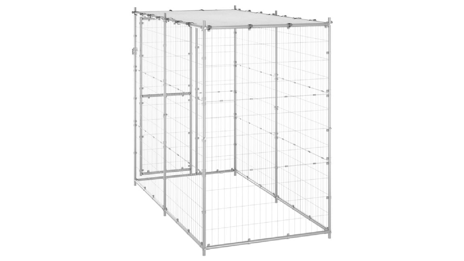 Andala Pets 110 x 220 x 180 cm Outdoor Dog Kennel Steel with Roof ...