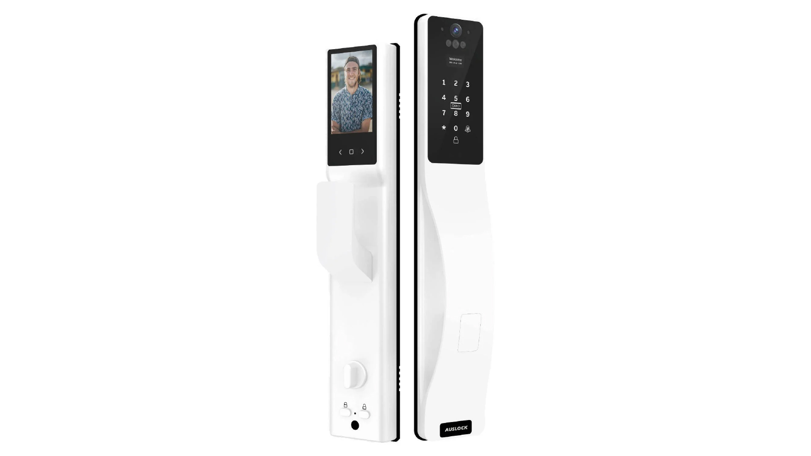 Auslock Space Alloy Edition Smart Push Pull Lock - White | Harvey Norman