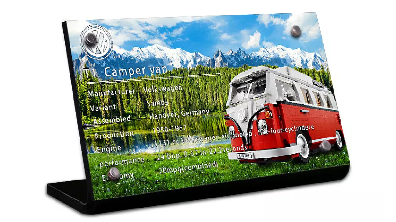 Display King Acrylic Display Plaque for Lego Volkswagen T1 Camper Van ...