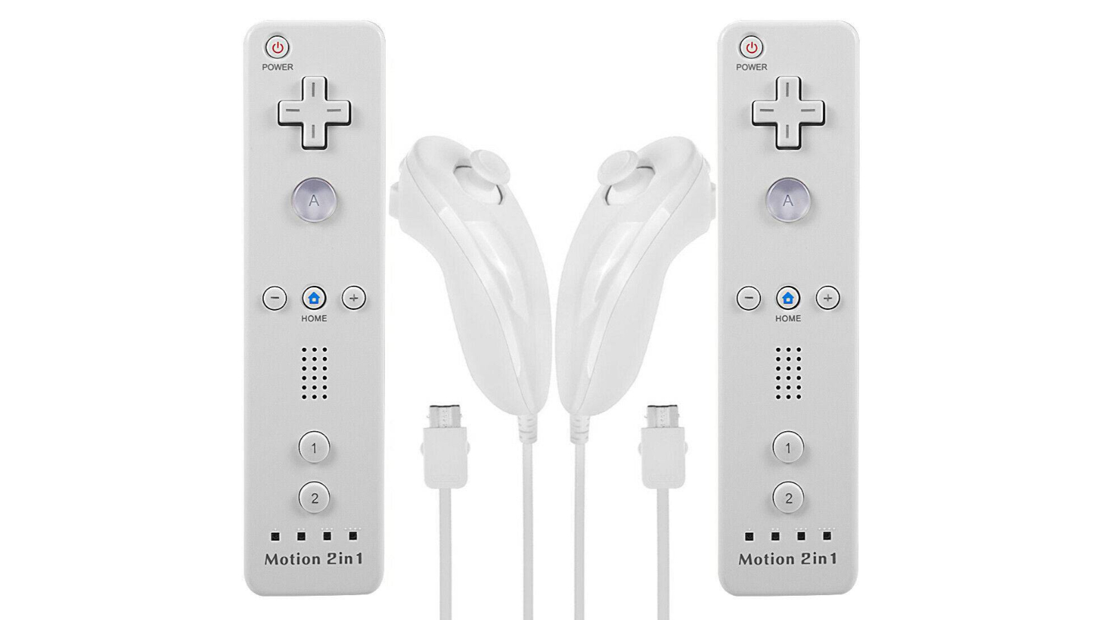 Tavice AU Pack of 2 2-in-1 Nunchuck Built-In Motion Plus Remote Control ...