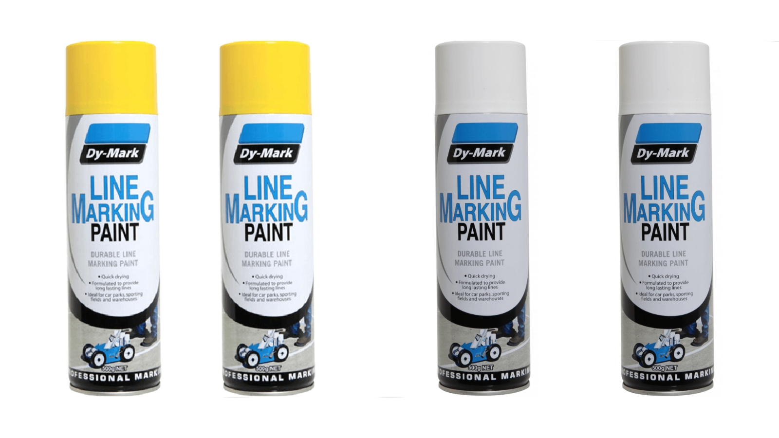 Dy-Mark 2 Piece Durable Line Marking 500g Spray Paint Can | Harvey Norman