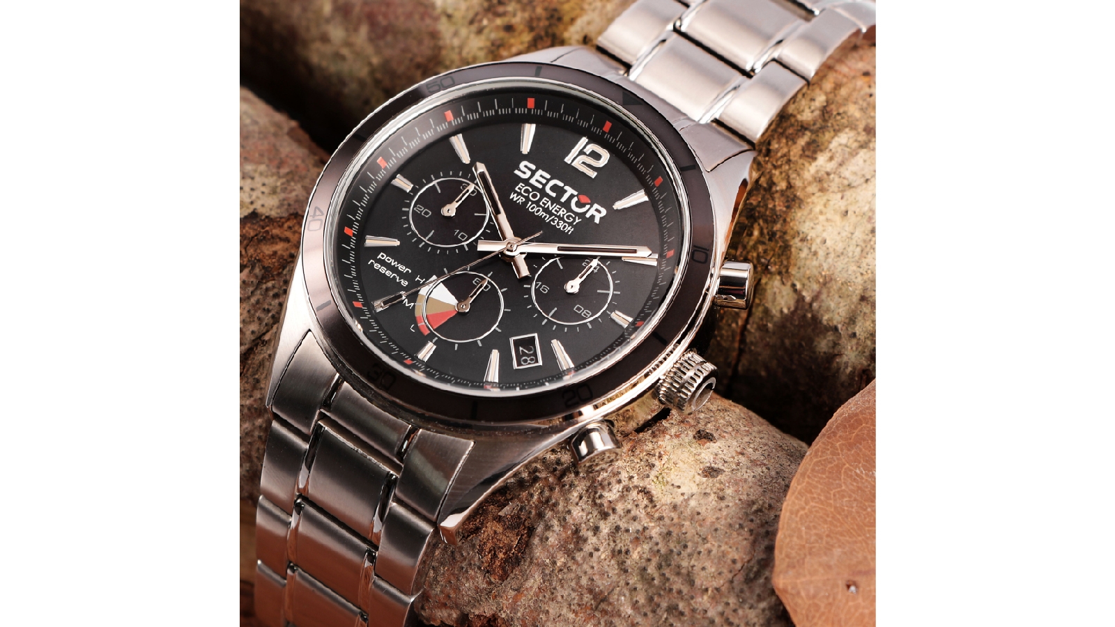 Sector 770 Solar Silver Chronograph Watch 4.4cm | Harvey Norman