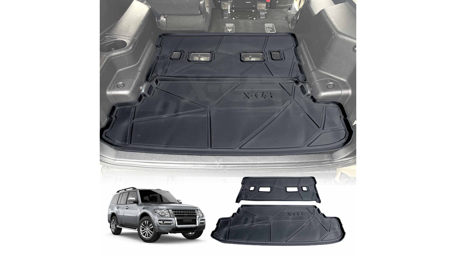 X-CAR Heavy Duty Cargo Mat Boot Liner for Mitsubishi Pajero 2006-2022 ...