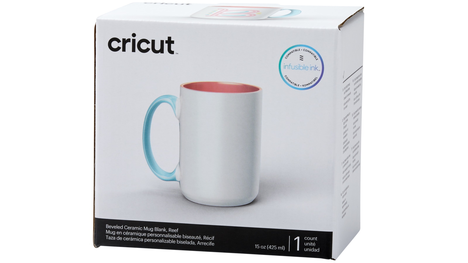 Cricut 15oz/425ml Blank Beveled Ceramic Mug - Reef | Harvey Norman
